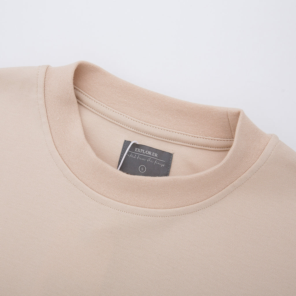 Crew Neck Oversize Tee - Beige – Explorer Authentic